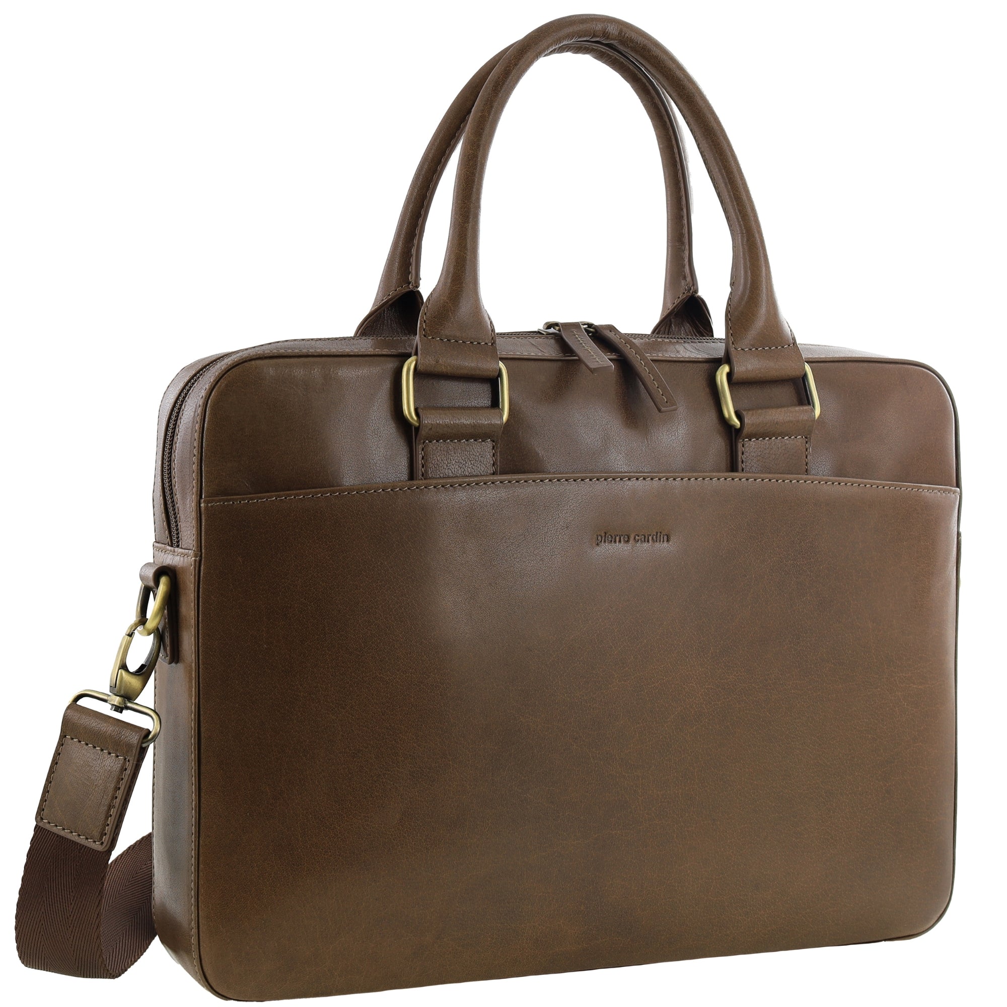 Pierre Cardin Men's Leather Business Satchel Bag